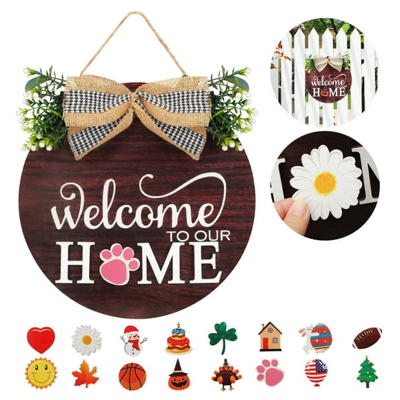Welcome Home Sign Interchangeable O