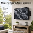 Abstract Art Outdoor TV Cover 30 to 32 Inch Dark Gray Marble Texture ...