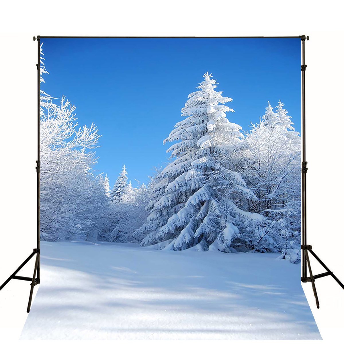 GreenDecor Polyester Fabric 5x7ft Winter Photography Backdrop White ... GreenDecor Polyester Fabric 5x7ft Winter Photography Backdrop White ...