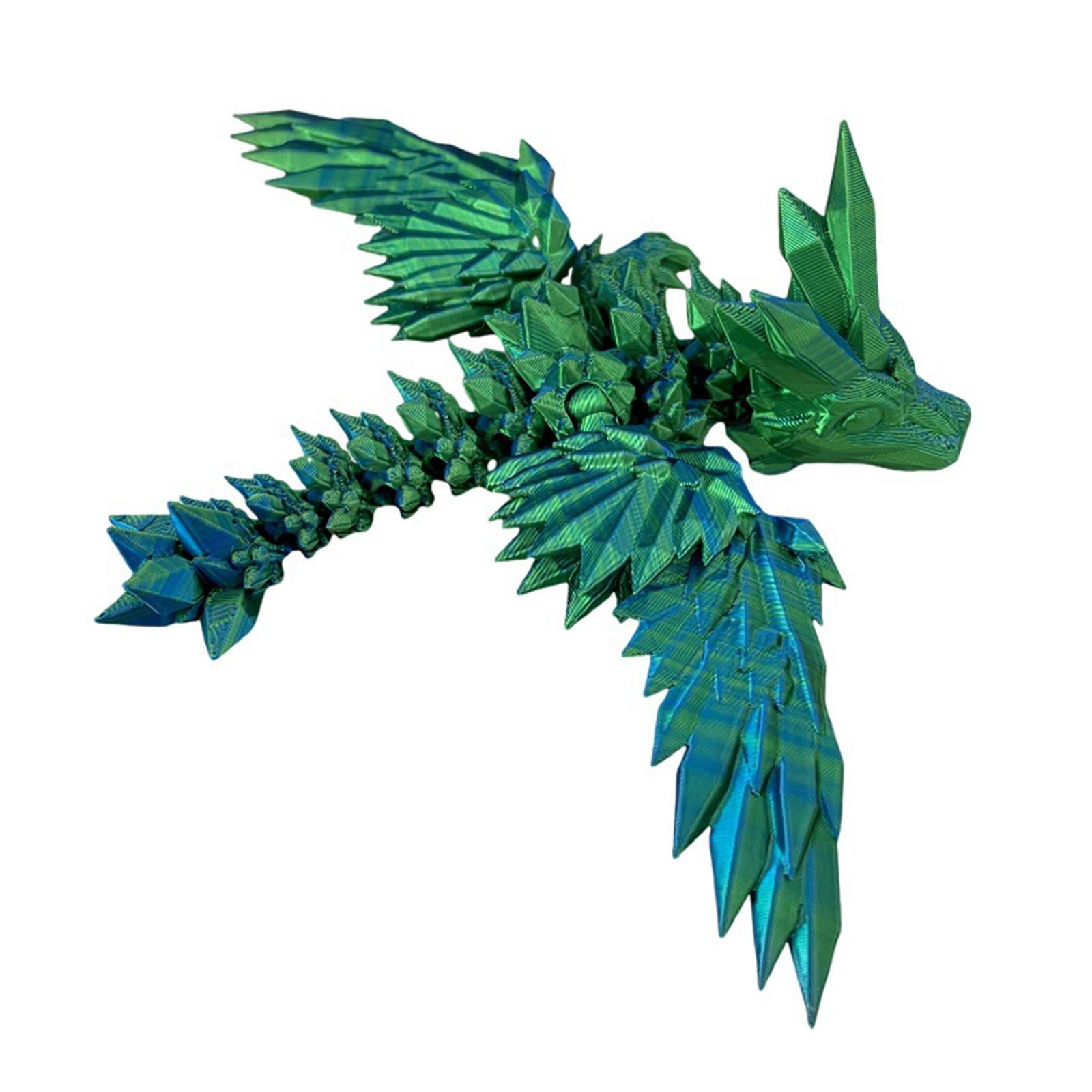 Juguetes de Dragón Hugo Impresos en 3D con alas articuladas Verde ...