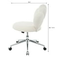 SESSLIFE Home Office Chair, Padded Seat Desk Chair, White Task Chair ...