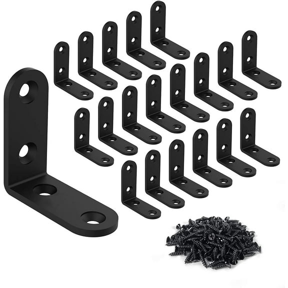 "20-Pack 2""x2"" SS L Brackets, Corner Brace Hardware, Heavy Duty ...