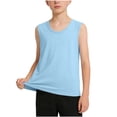 Ceisia Kids' Plain Cotton Tank Top Multi-Color Pack Sky Blue 1-2 Years ...