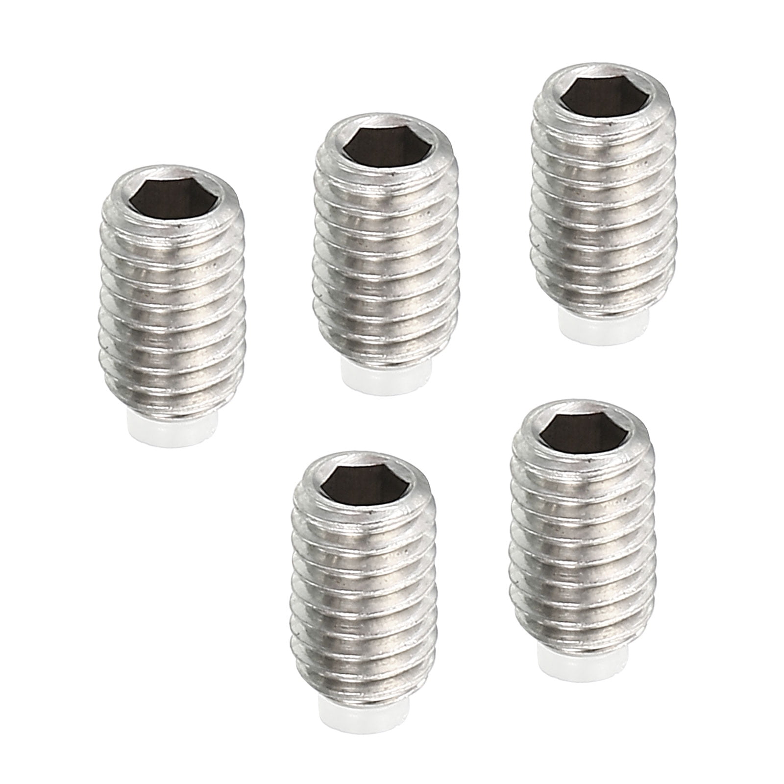 Uxcell M5x8mm 304 Stainless Steel Grub Screw Metric Hex Socket Head ...