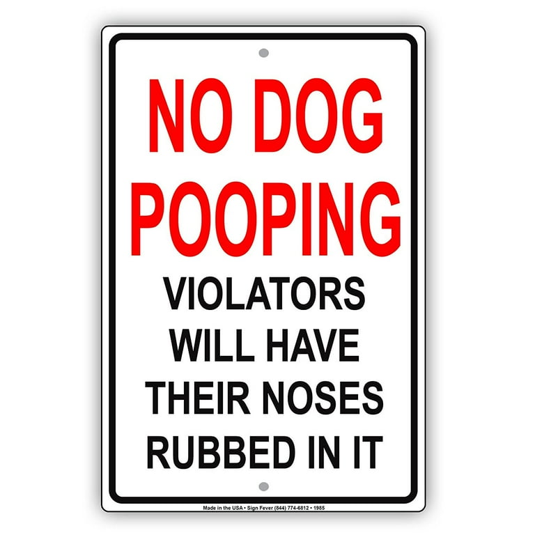 Funny No Dog Poop Sign