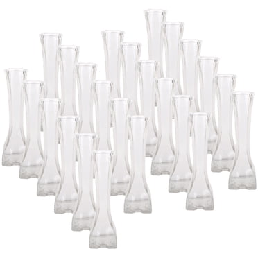 "Glasseam Tall Wedding Thin Glass Bud Vases, Clear Skinny Set of 6, 7. ...