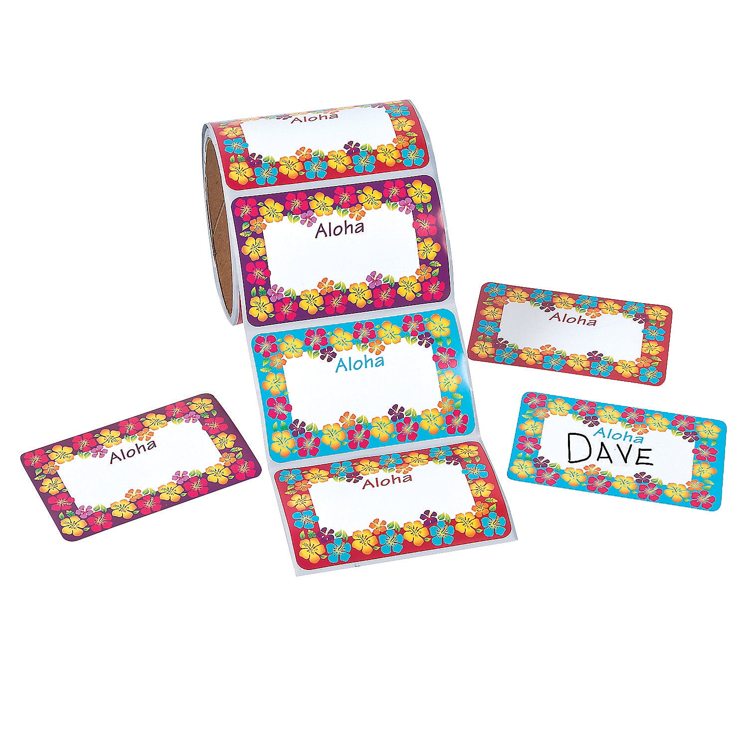 Hibiscus Print Name Tags (100Pc) - Stationery - 1 Piece - Walmart.com