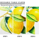 Lemon Tablecloth, Yellow Lemons Table Cloth for Spring Summer ...