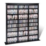 "Atlin Designs Modern 64"" Wood Media Storage Rack, DVD, CD, Blu-ray ...
