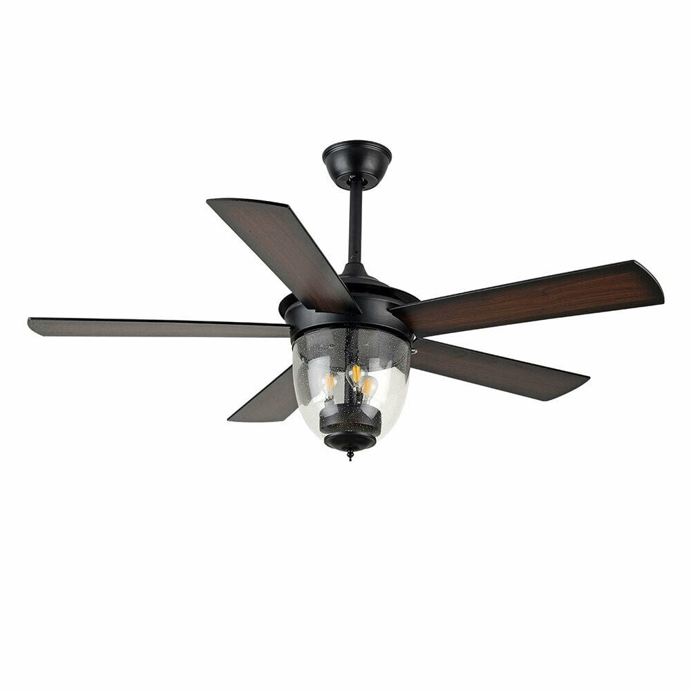 52 inch Ceiling Fan with Light 5 Blades 3 Speed Remote Control ...