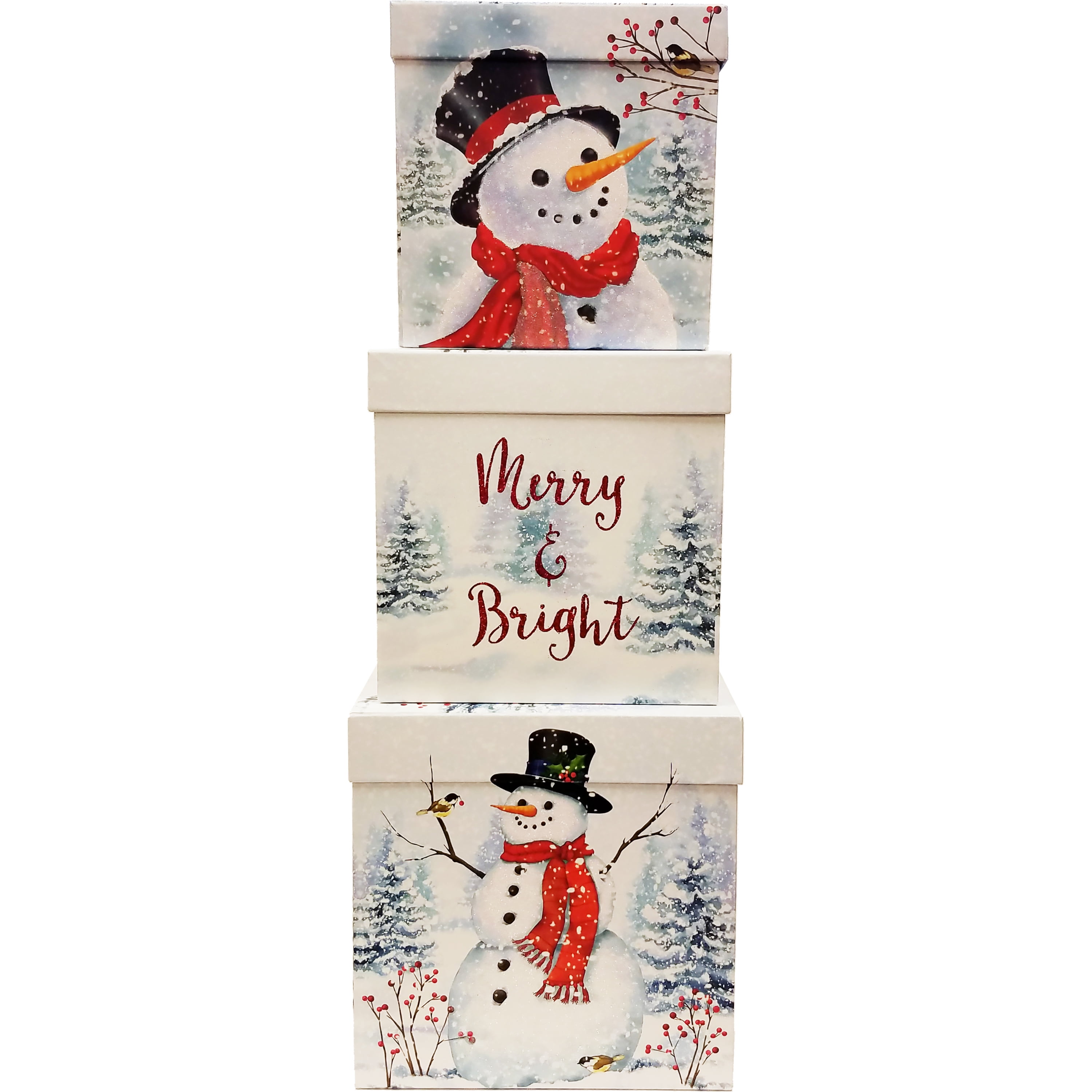 Snowman Made Out Of Boxes