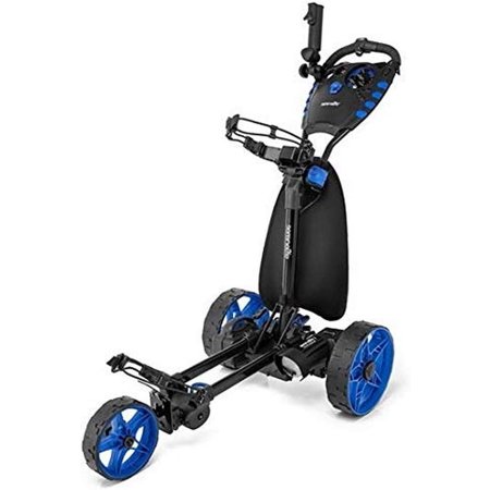 3-Wheel Electric Golf Push Cart - Rechargeable Lightweight Folding ...