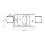 NICOR Lighting LED Emergency Exit Sign with Dual Adjustable LED Heads ...