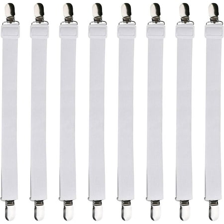 Bail Pack of 8 adjustable sheet stretchers, elastic bed sheet ...