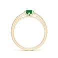 2wist Designs 18K Yellow Gold Plated Solitaire Ring Pear Shape Emerald ...