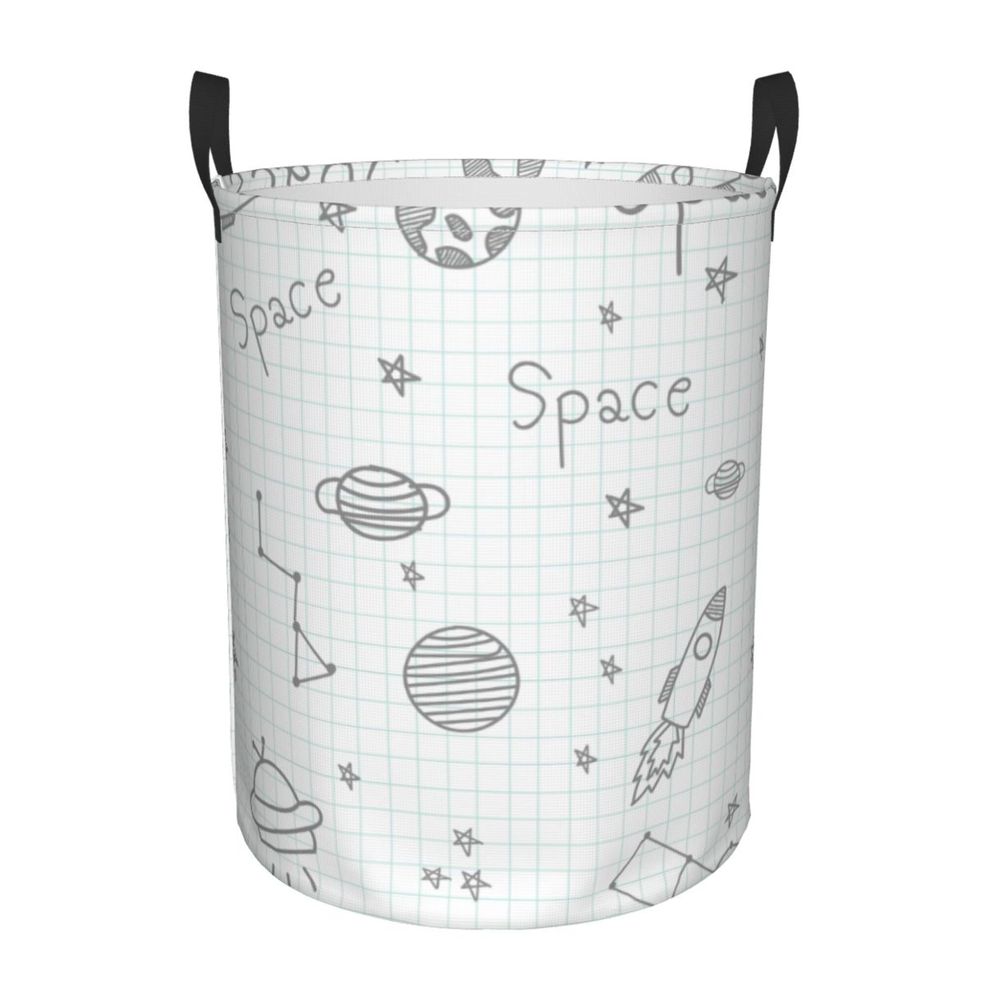 LNWH Laundry Basket, Rocket Sketch Doodle Pattern Foldable Laundry ...