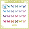 100Pcs 3D Lace Butterfly Organza Mini 2 Layers Butterflies with ...