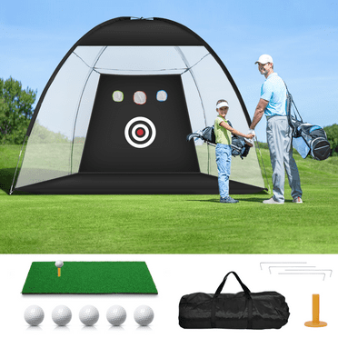 ZENSTYLE 10x7ft Backyard Training Golf Net, Portable Impact Swing ...