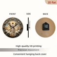 2D Flat10Inch Round Silent Non-Ticking Angel Floral Wall Clock with ...