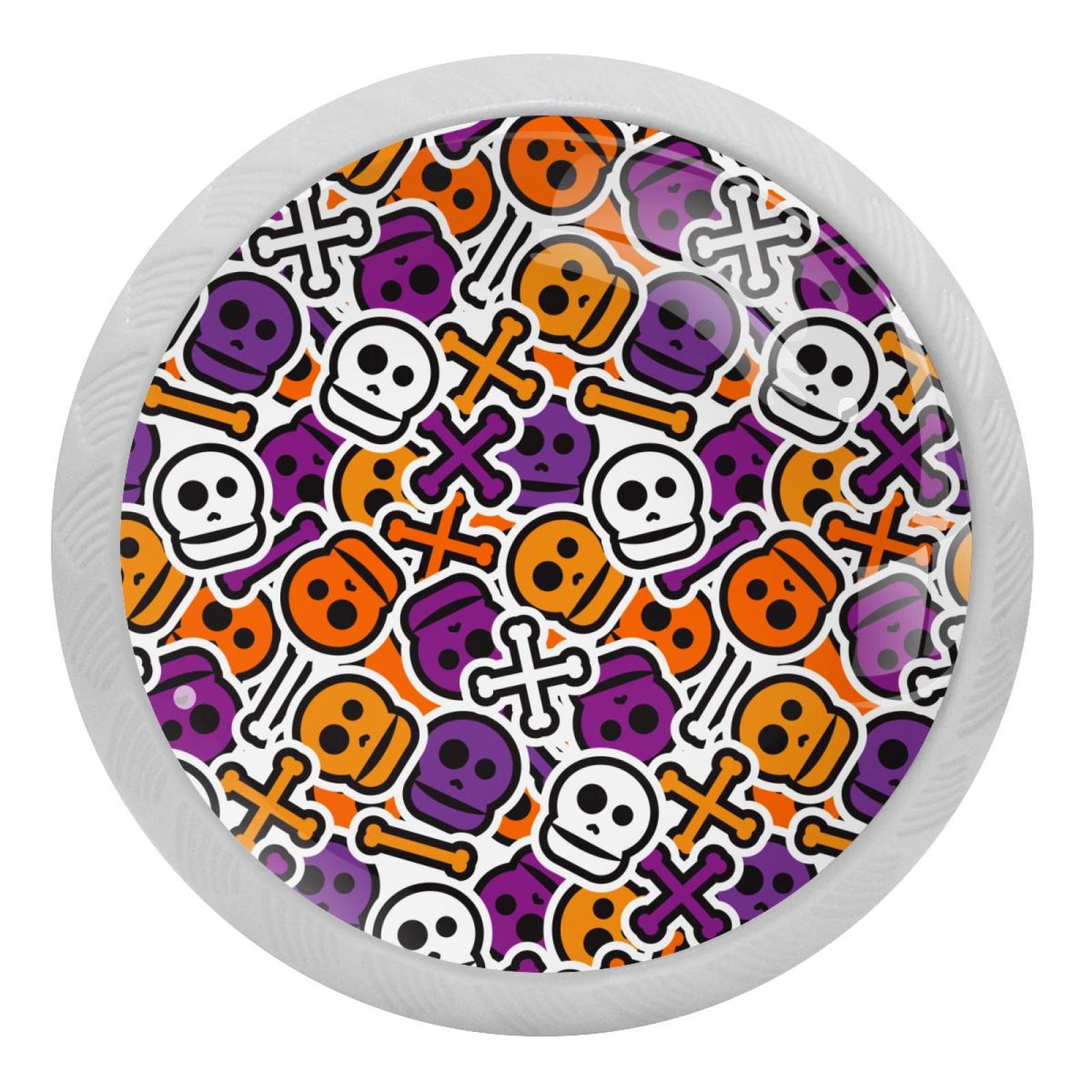 4PCS Round Horror Background Cabinet Fluorescence Knob Glowing in the ...