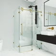 VIGO Winslow 34 in. L x 46 in. W x 74 in. H Frameless Sliding Rectangle Shower Enclosure in ...
