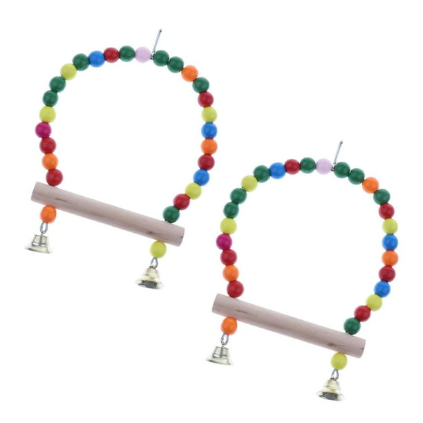 STARTIST 2 Pcs Perchoir en Bois avec Oiseaux Perroquets Gris Africains Perroquets Perruches ...