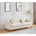 Uspridefurniture Gerame 79.5'' Velvet Square Arm Sofa,Beige - Walmart.com