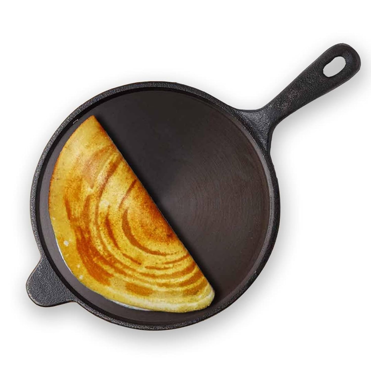 Super Smooth Cast Iron Tawa With Long Handle For Dosa | 25.4cm, 10 Inch ...