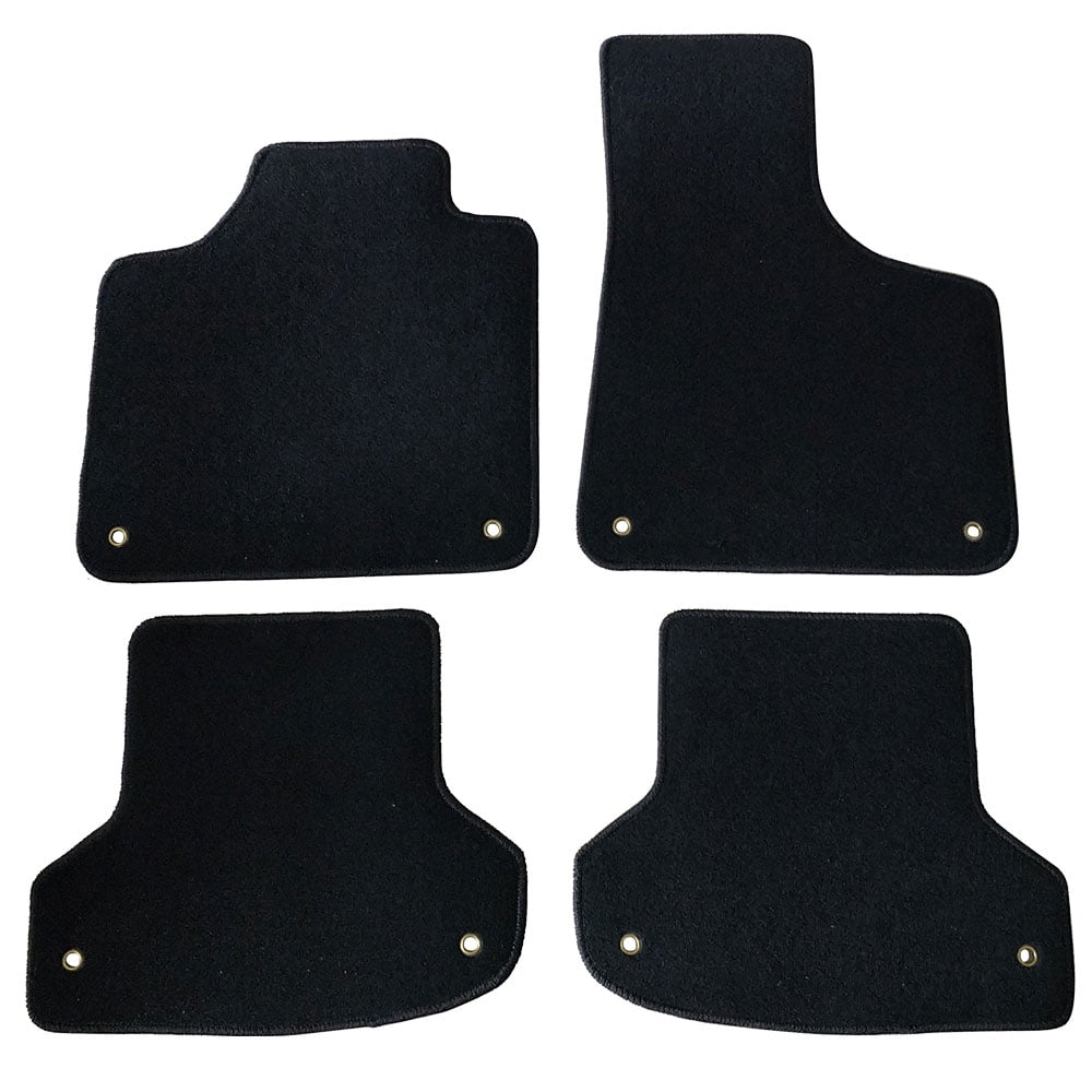 Ikon Motorsports Compatible with 06-13 Audi A3 OE Factory Style Black Nylon Carpet Car Floor ...