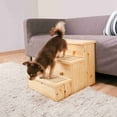 TRIXIE 3-Step Wooden Pet Stairs with Storage & Non-Slip Pads, Natural ...