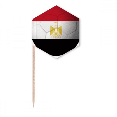Egypt National Flag Soccer Football Toothpick Flags Cupcake Picks Party ...