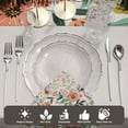 Exquisite Tinted 40-Piece Fancy Disposable Plastic Plates - Silver Rim ...