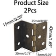 2Pcs Antique Bronze Three-Folding Hinges, 43x20mm Decorative Box Hinges ...