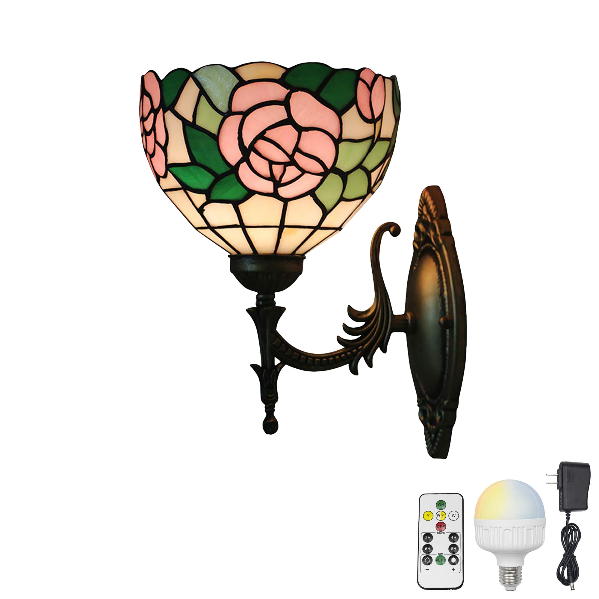 Click here for Fsliving Tiffany Wall Sconces Battery Operated Vin... prices