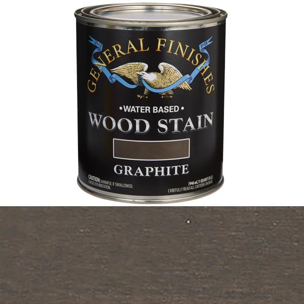 General Finishes Wood Stain, Water Based, Graphite Stain, Quart ...