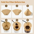 Coffee Filters 100 Count #4 Cone 8-12 Cup Disposable Unbleached Paper ...