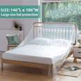 AMQTSLM 146" Plastic Couch Cover, Plastic Furniture Covers, Extra Large ...
