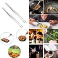 Barbecue 2-Pack 12 Inch Fine Tweezer Tongs Stainless Steel Long ...