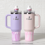 Cirkul All-Day StrawSip Lid and Purple Swirl Tumbler Bumper for 40oz ...