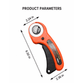2 Pack 45mm Rotary Cutter Set with 10 Replacement Blades, Ergonomic ...