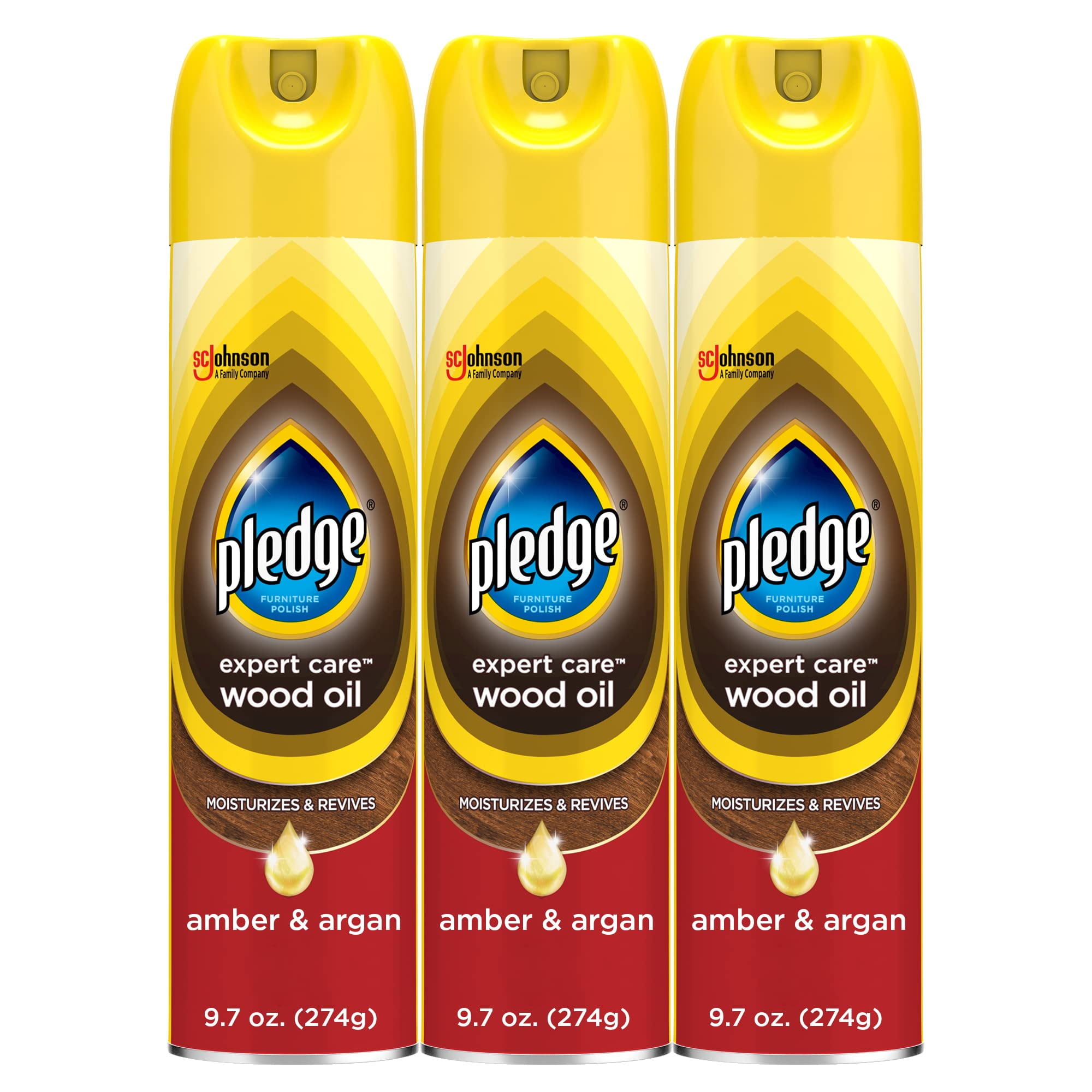 Spray hidratante de aceite para madera Pledge, revitalizador de muebles ...