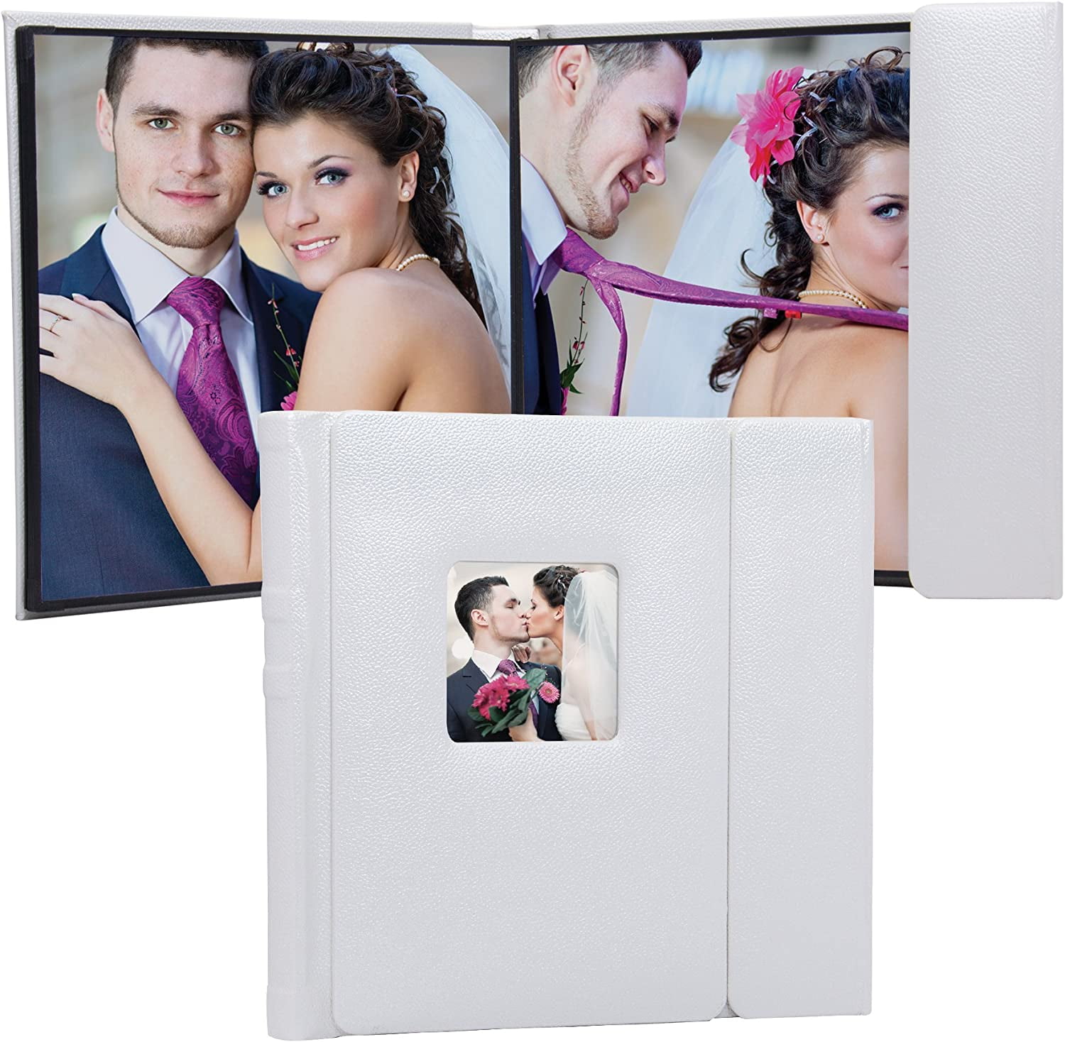 White 10" x 10" Overlapping Cover Self-Stick Photo Albums - Holds 20 ...