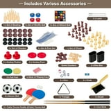 Costway 10-in-1 Convertible Combo Game Table Set, Multiple Game for ...