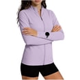 Antinious Women Solid Long Sleeve Zipper Breathable Sun Protection ...