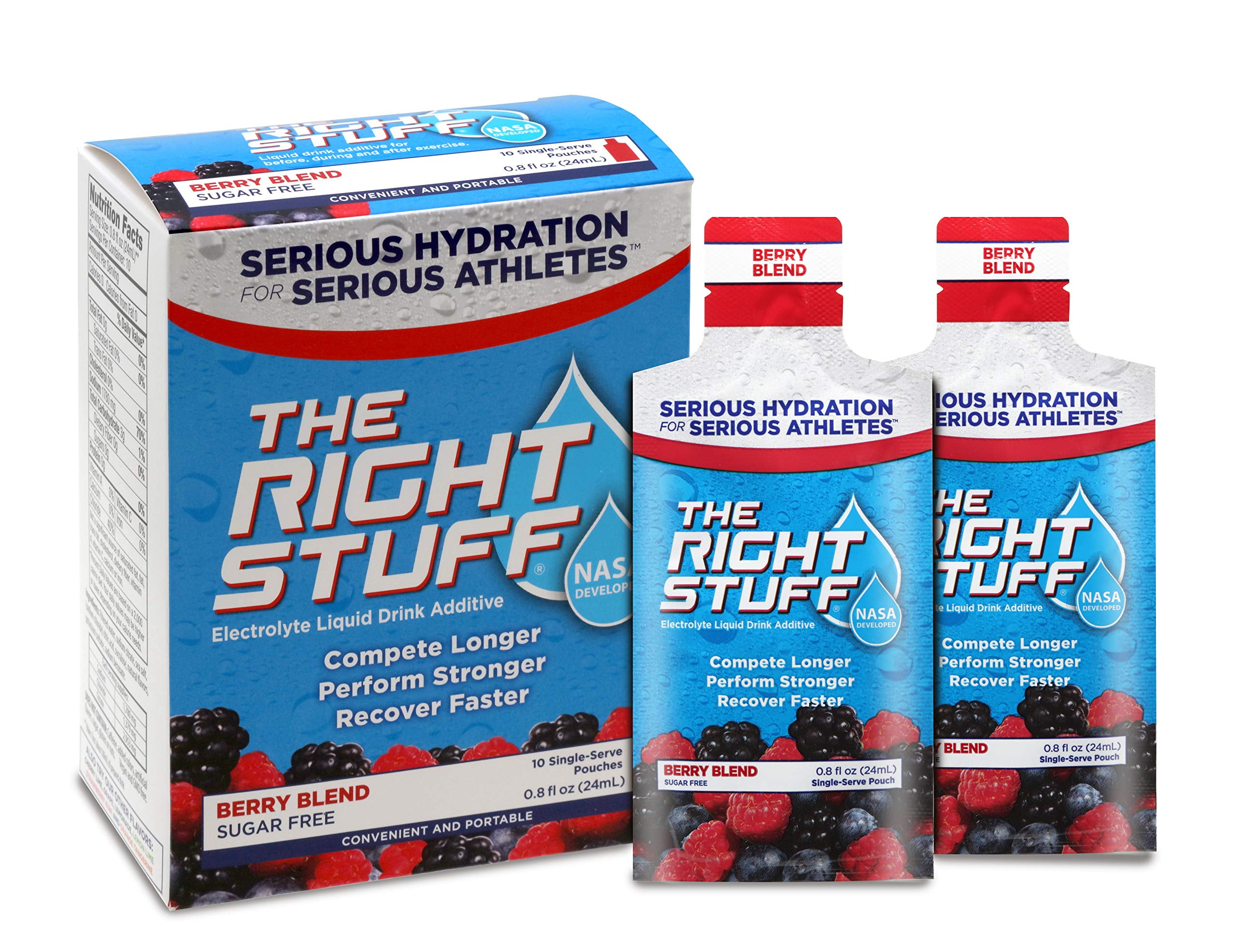 Bebida concentrada con electrolitos The Right Stuff Berry, 10 x 30 ml ...
