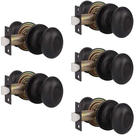 Egg Style Hall and Closet Passage Door Knobs Oil Rubbed Bronze Oval Door Lock(5 Pack) | Walmart ...