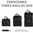 36"" Rolling Wheeled Expandable Duffel Bag Spinner Suitcase Luggage ...