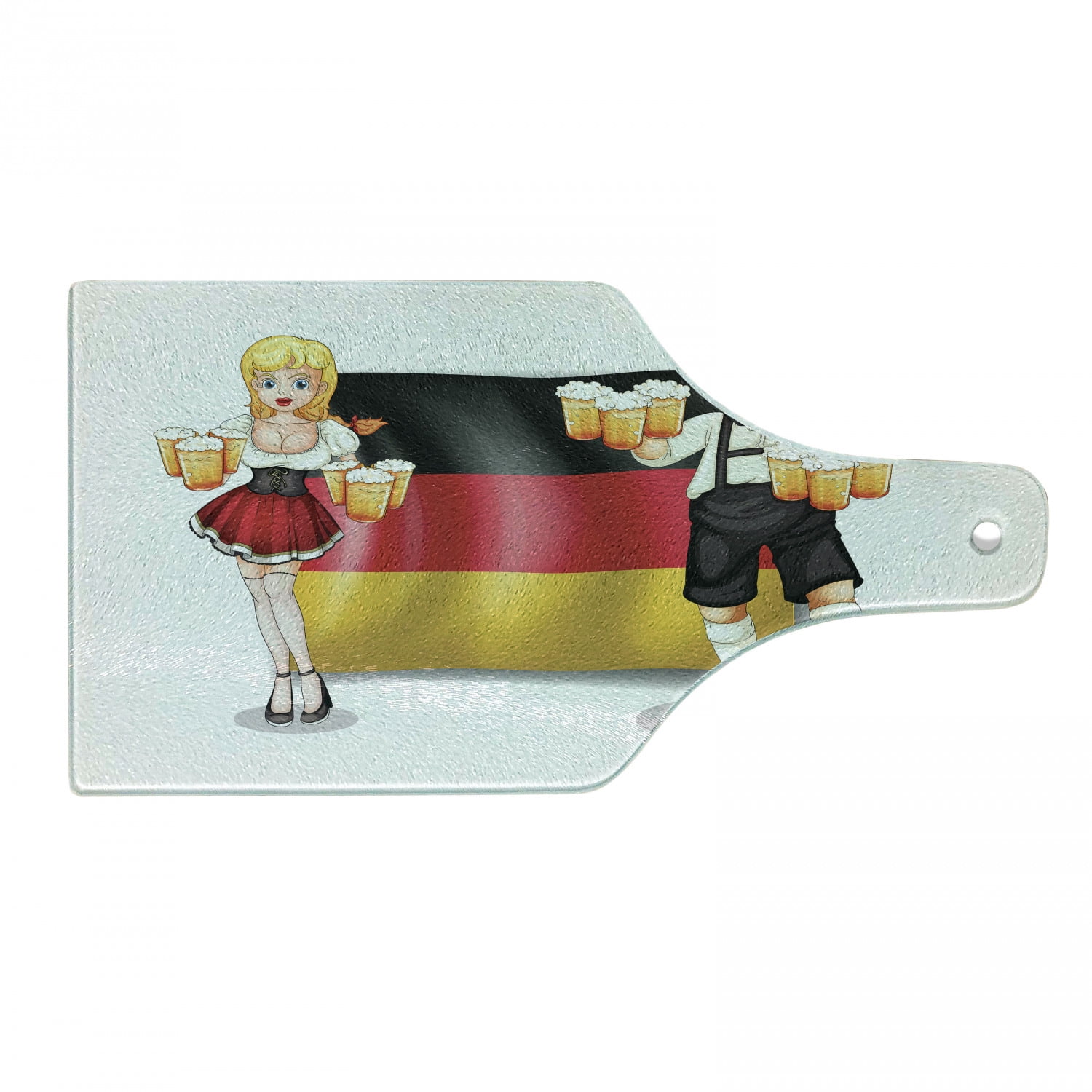 German Cutting Board, Country Flag Man and Woman in Traditional Clothes ...