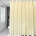 Yellow Solid Color Shower Curtain Waterproof Fabric Bathroom Set With ...