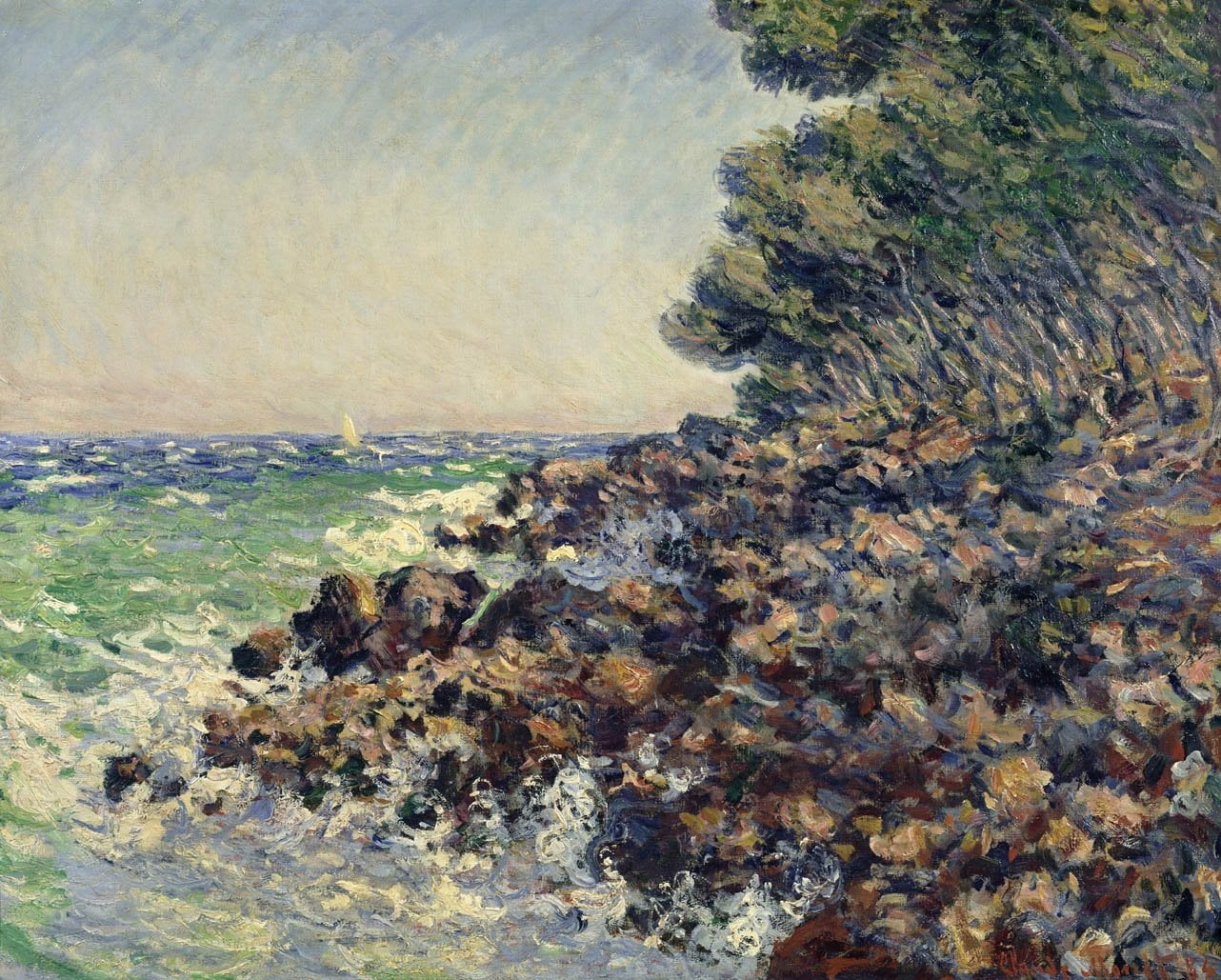 Monet "Cap Martin" (1884) Glossy Poster - Walmart.com